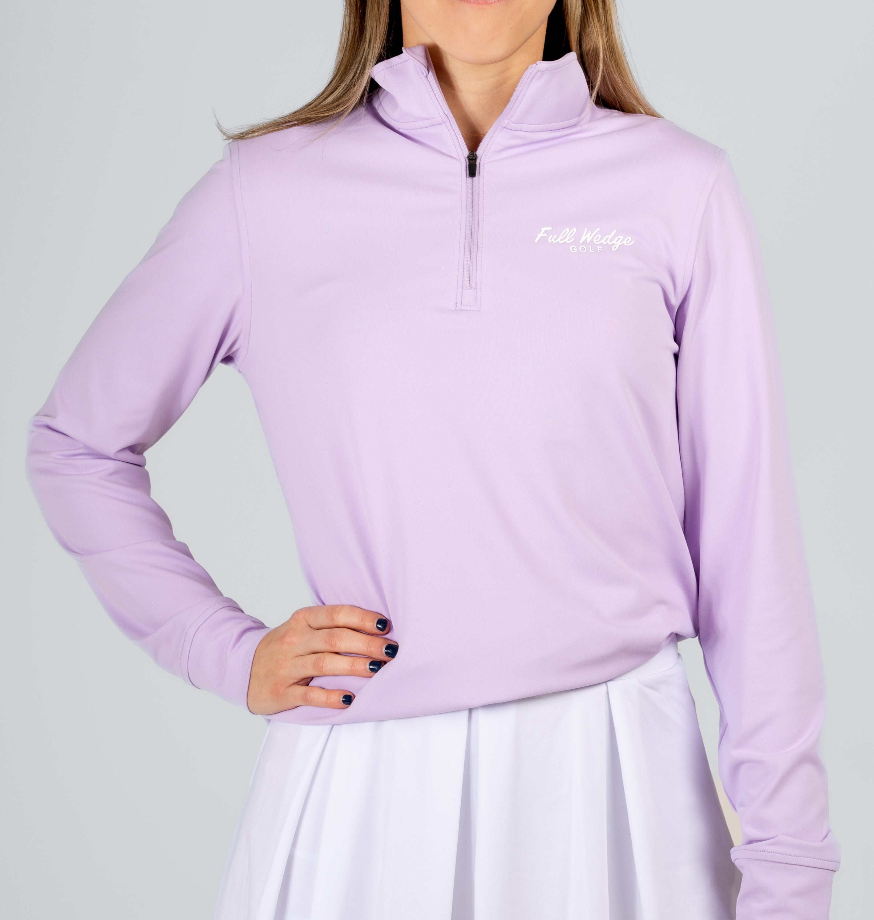 Women's Lavender Q-Zip – Full Wedge Golf Apparel